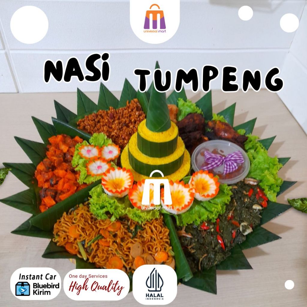 Jual Nasi Tumpeng Ukuran Besar Porsi Bervariasi 5/10/15/20/25/30 Porsi ...