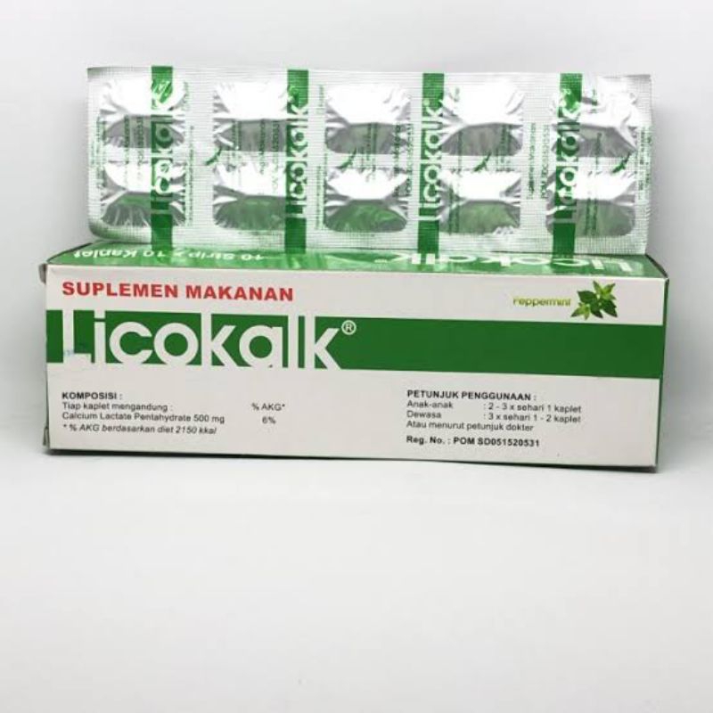 Jual Licokalk 1 strip 10 tablet | Shopee Indonesia
