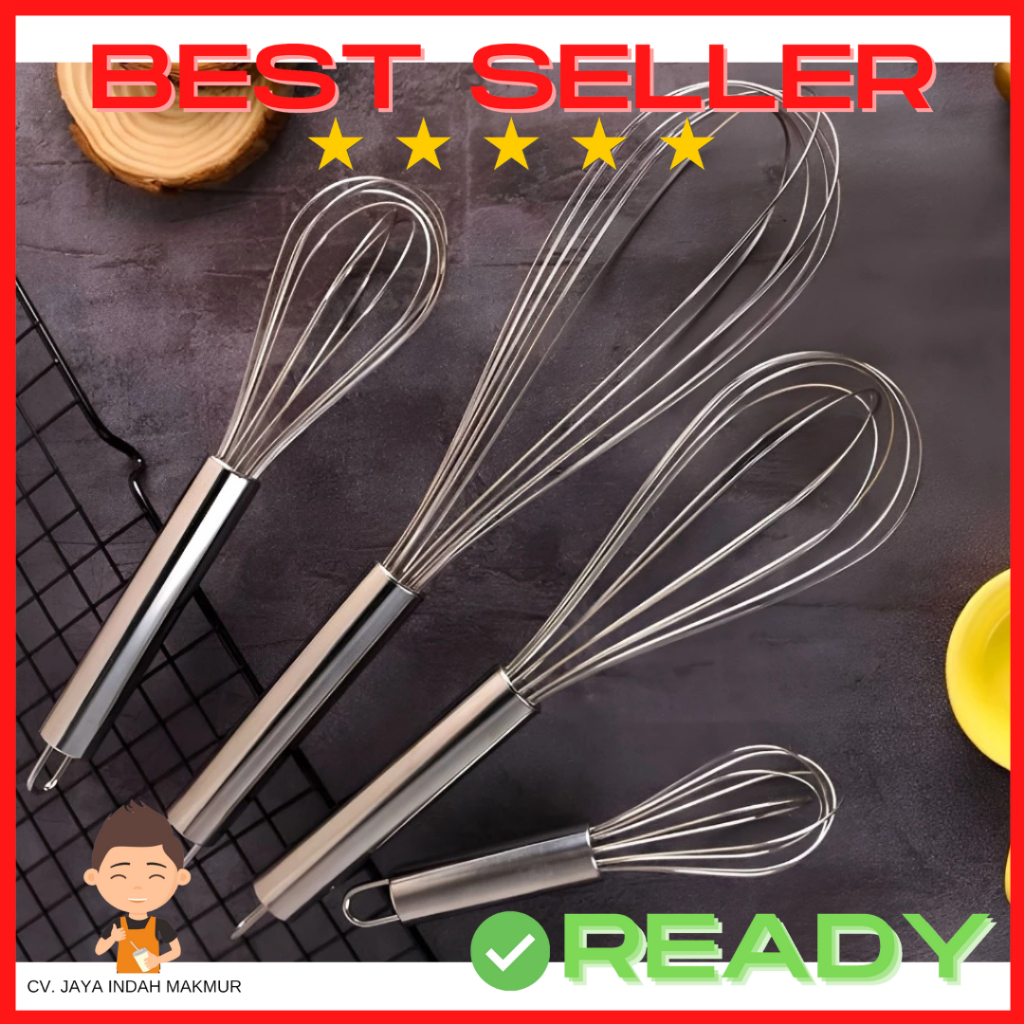 Jual Kocokan Manual Stainless Steel 15cm 20cm 25cm 30cm - Kocokan Telur ...