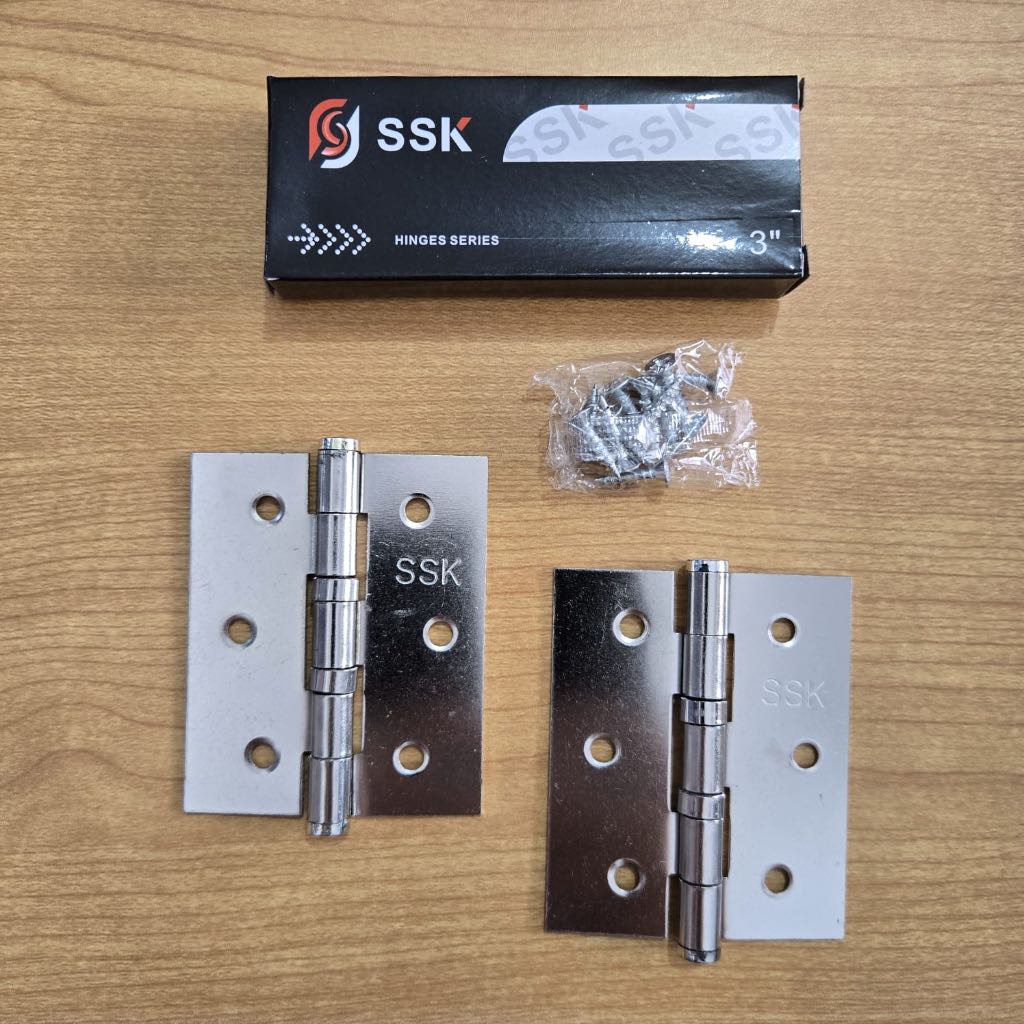 Jual Engsel Plat SSK 3" SN / Engsel Pintu Jendela SSK 3" Inch Silver ...