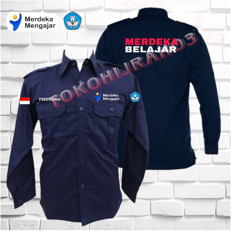 Jual BIG SIZE / KEMEJA PDL MERDEKA BELAJAR SERAGAM PDL MERDEKA BELAJAR ...