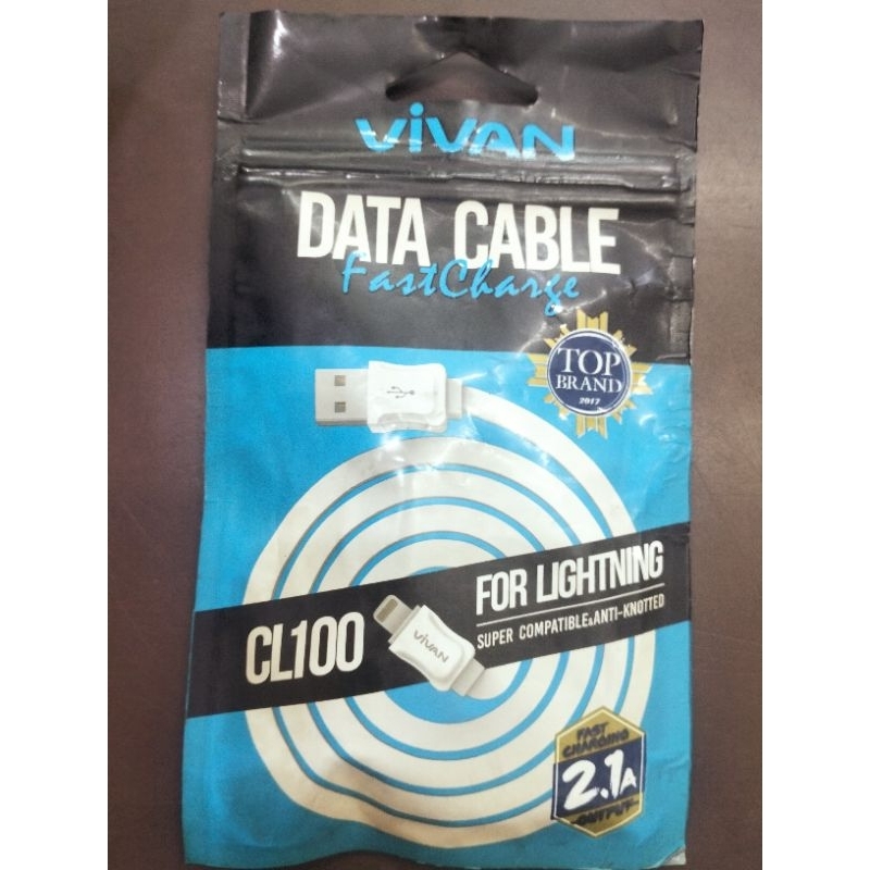 Jual Kabel data & charge iPhone Vivan CL100 1 meter original | Shopee ...