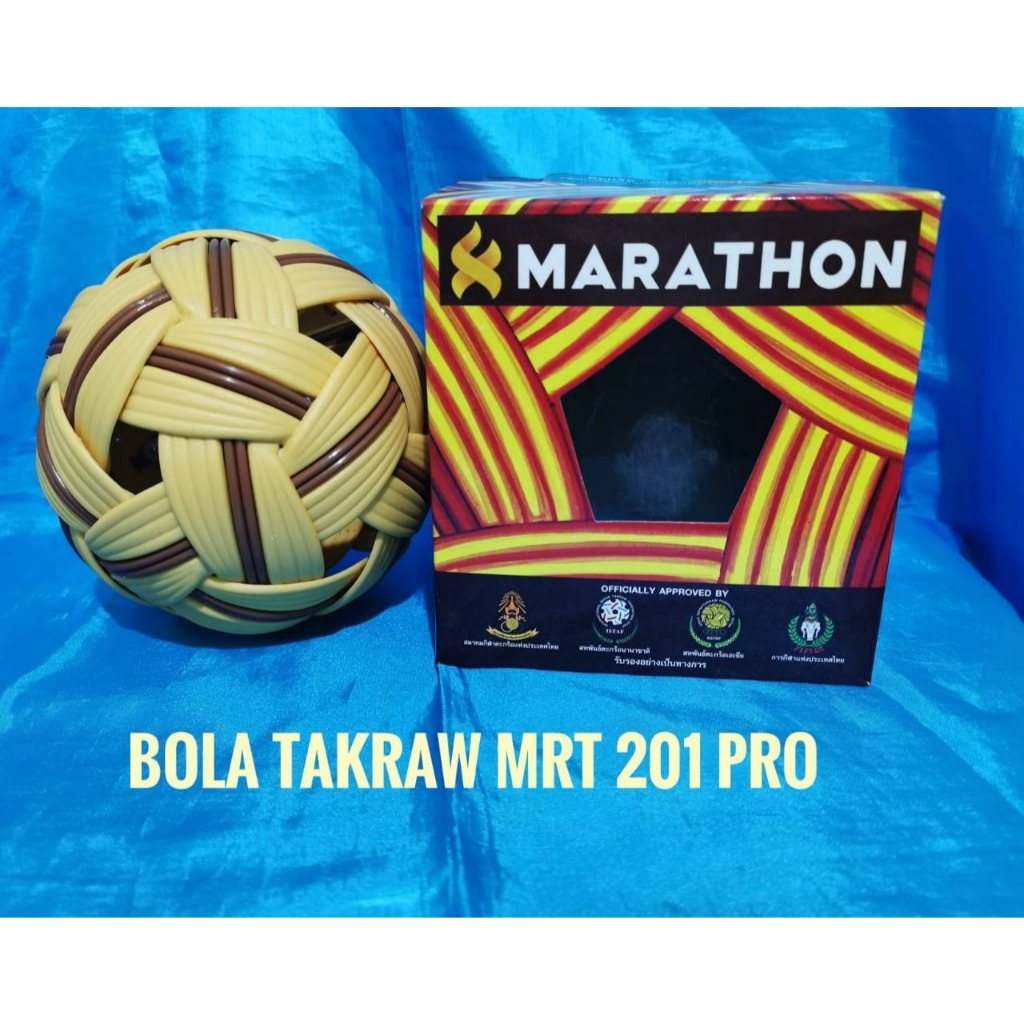 Jual Bola Takraw Marathon 201- Bola Sepak Takraw 201 PRO Free Box Murah ...