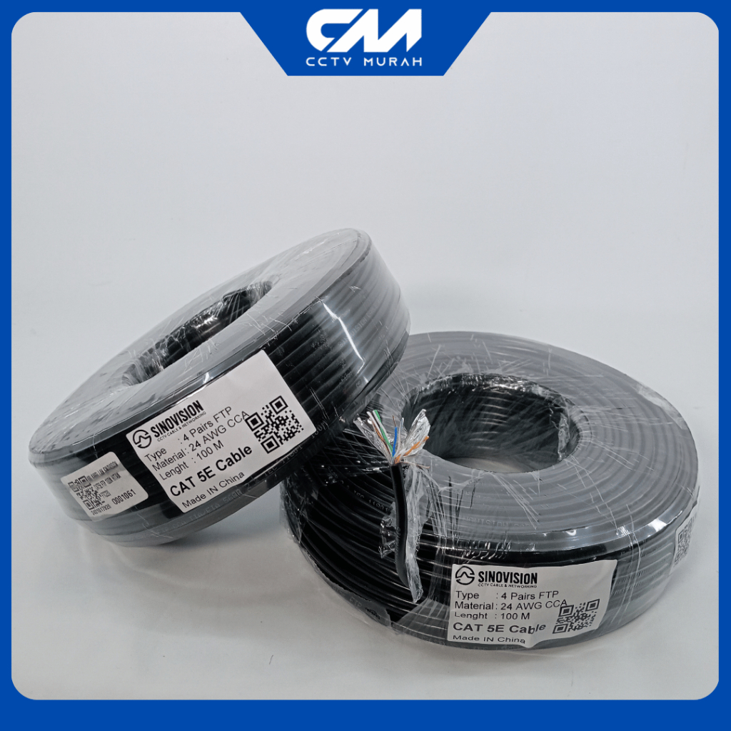 Jual Kabel Lan CAT 5e Outdoor UTP/FTP 100M | Shopee Indonesia