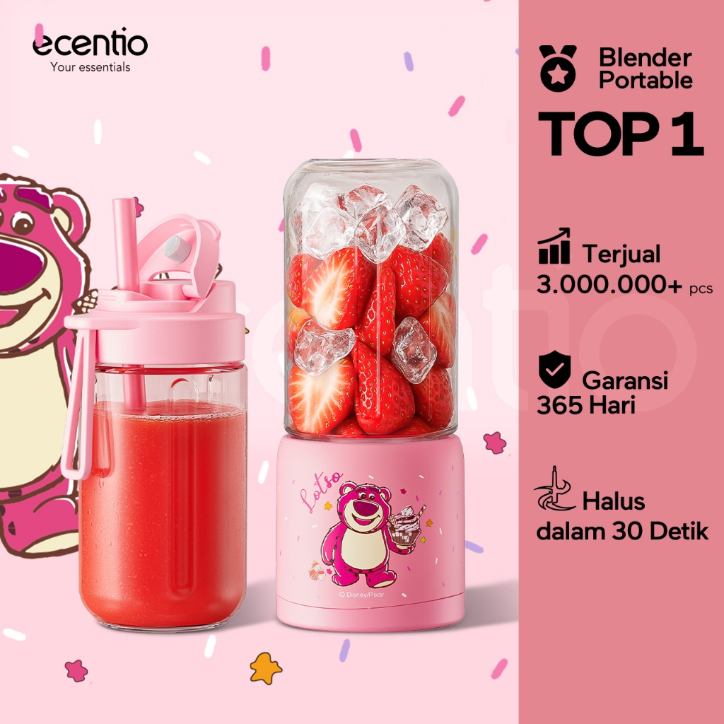 Jual [ORI] ecentio X TOY story juicer blender disney lotso 10 pisau ...