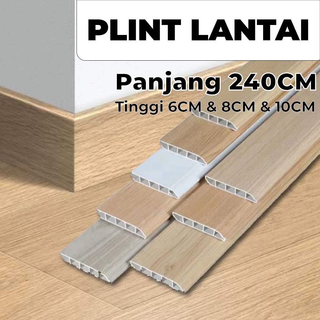Jual PLINT LANTAI PVC LIST PLANK LIS SKIRTING DINDING PARKIT PADAT ...