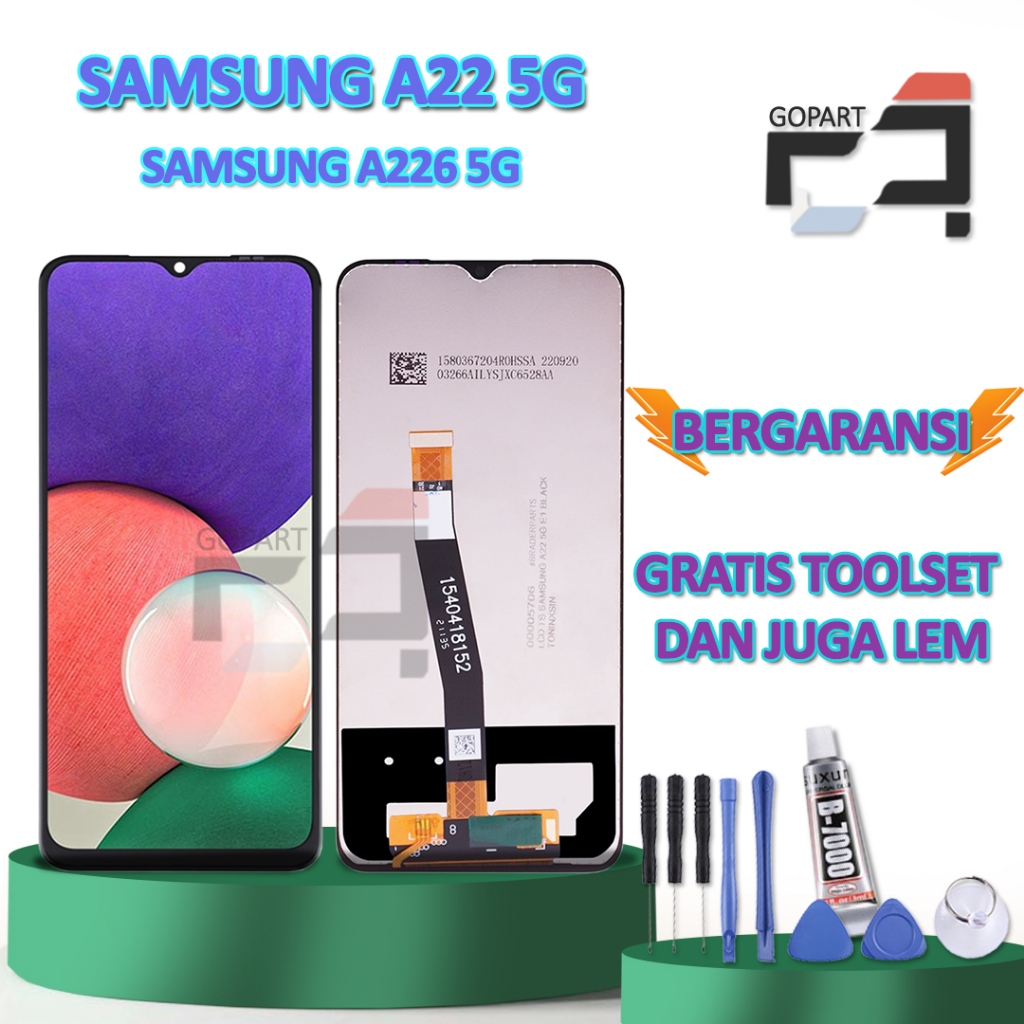 Jual LCD SAMSUNG A22 5G / A226 5G ORIGINAL FULLSET FREE TOOLSET+LEM ...