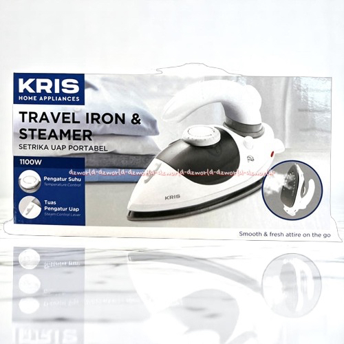 Jual Kris Travel Iron & Steamer White Setrika Uap Kabel Mini Dilengkapi ...