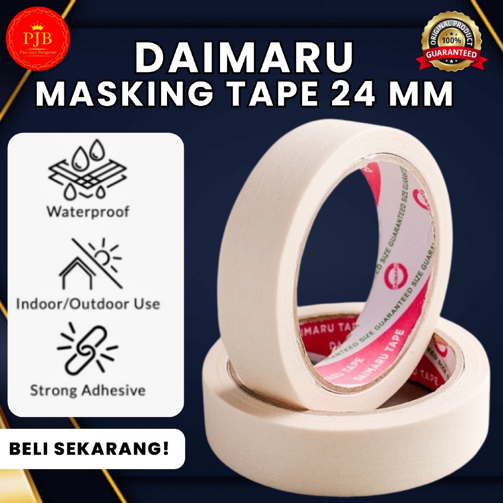 Jual Daimaru Masking Tape Lakban Kertas 1 Inch 24mm x 21m Isi 96 Pcs ...