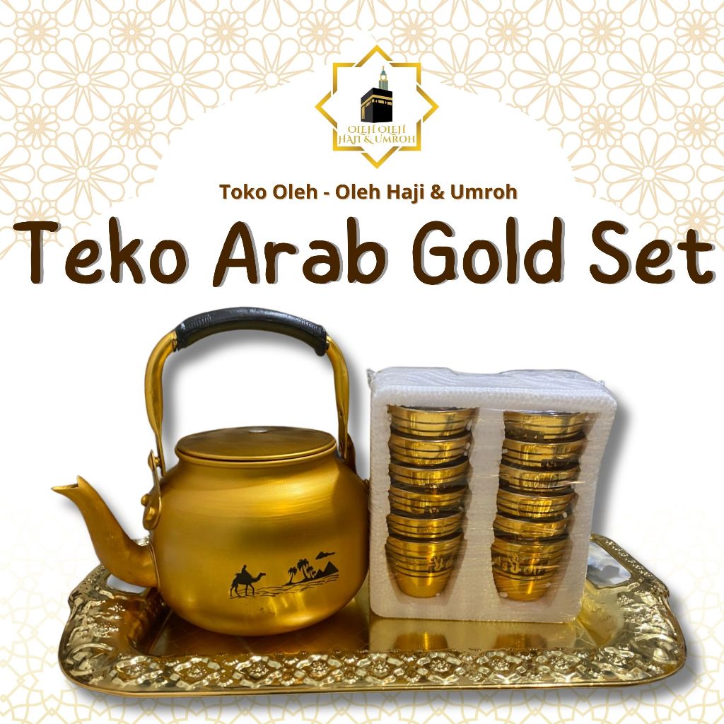 Jual TEKO ARAB GOLD SET TEKO DUBAI 1 LITER CUCING GOLD 1 LUSIN NAMPAN ...