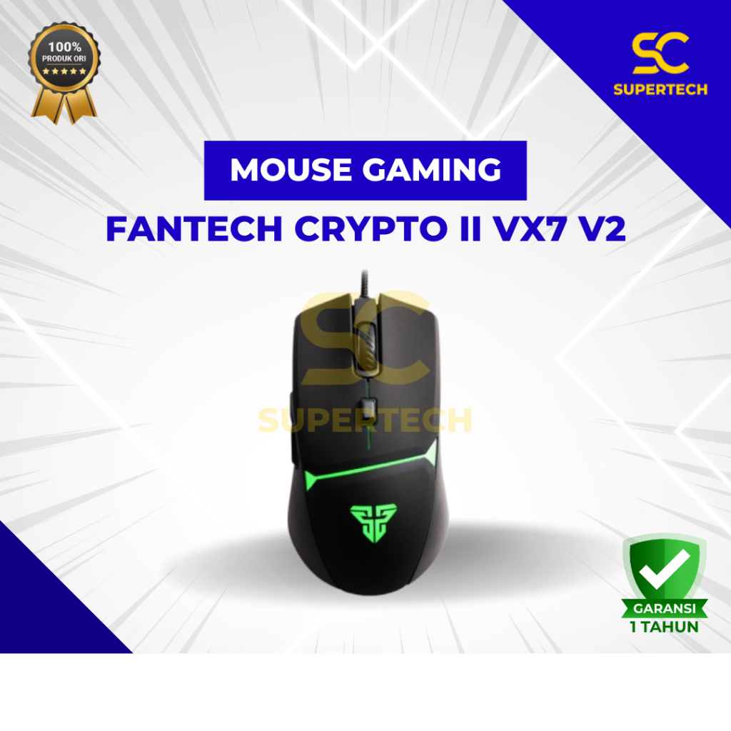 Jual FANTECH VX7 V2 CRYPTO II WIRED MOUSE GAMING RGB MACRO VX7V2 VX7-V2 ...