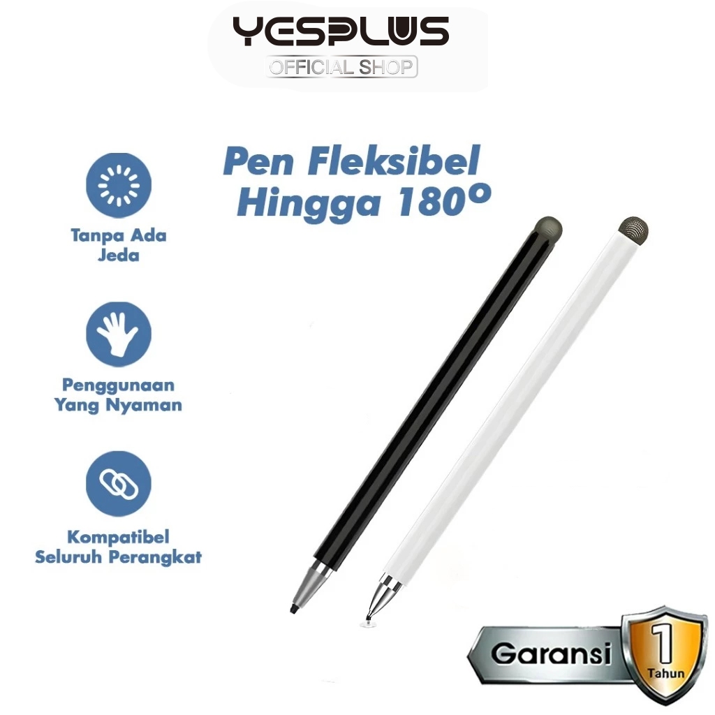 Jual Stylus Pen YESPLUS YS-1310 Universal 2 in 1 Capacitive Stylus Pen ...