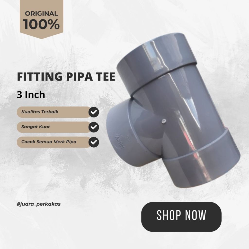 Jual Fitting Tee Te T Pipa 3 Inch Sambungan Pipa PVC T Paralon Kuat ...