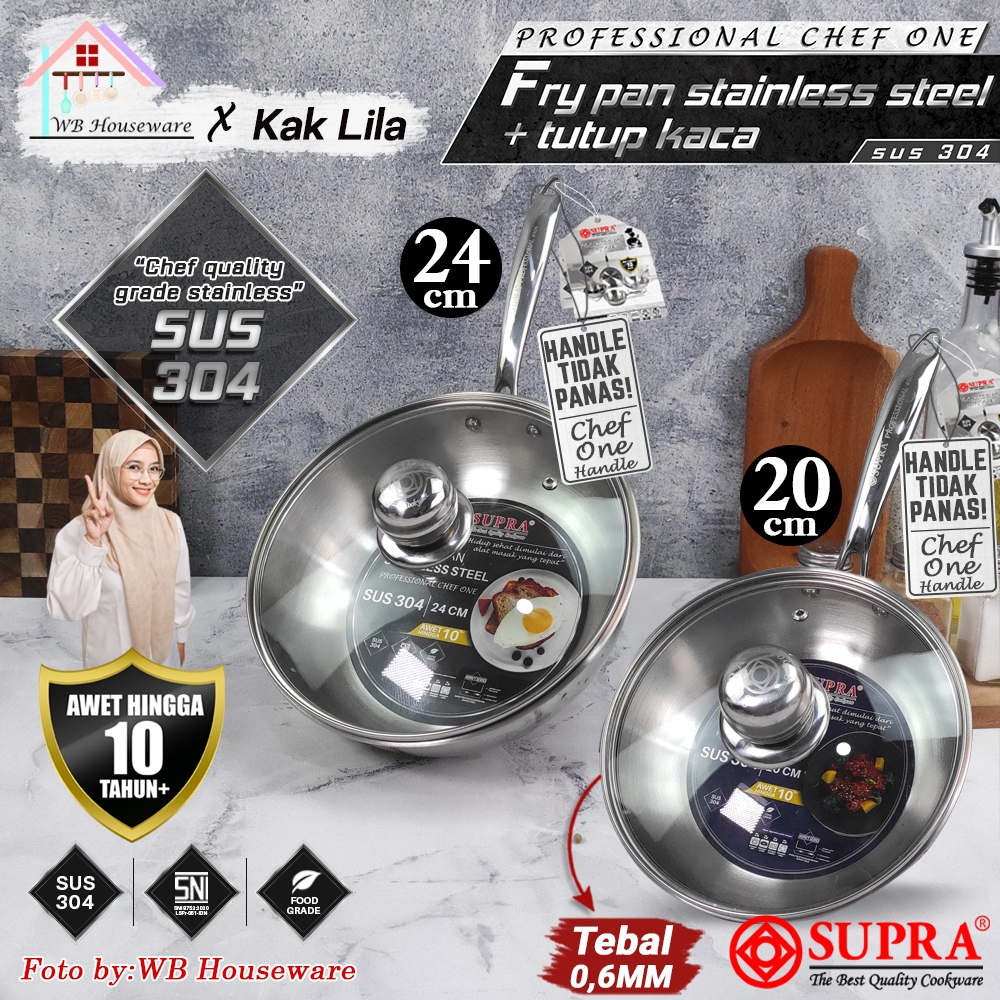 Jual ( Special Live kak lila ) NEW SUPRA Panci Fry pan stainless ...