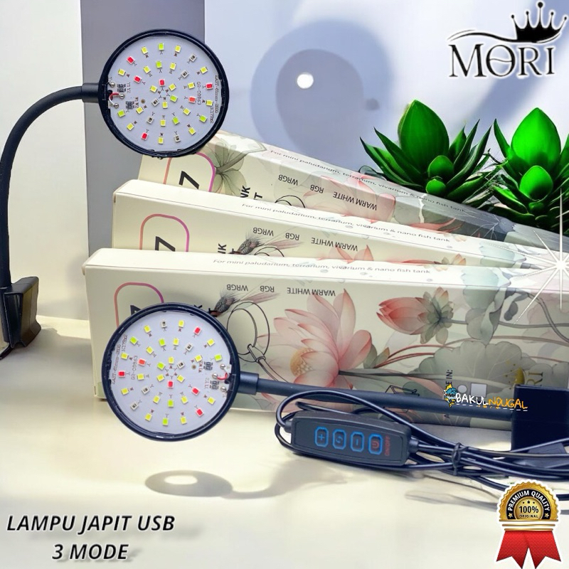Jual MINI CLIP LAMPU JEPIT 3MODE USB WARNA HITAM PUTIH LED COCOK UNTUK ...