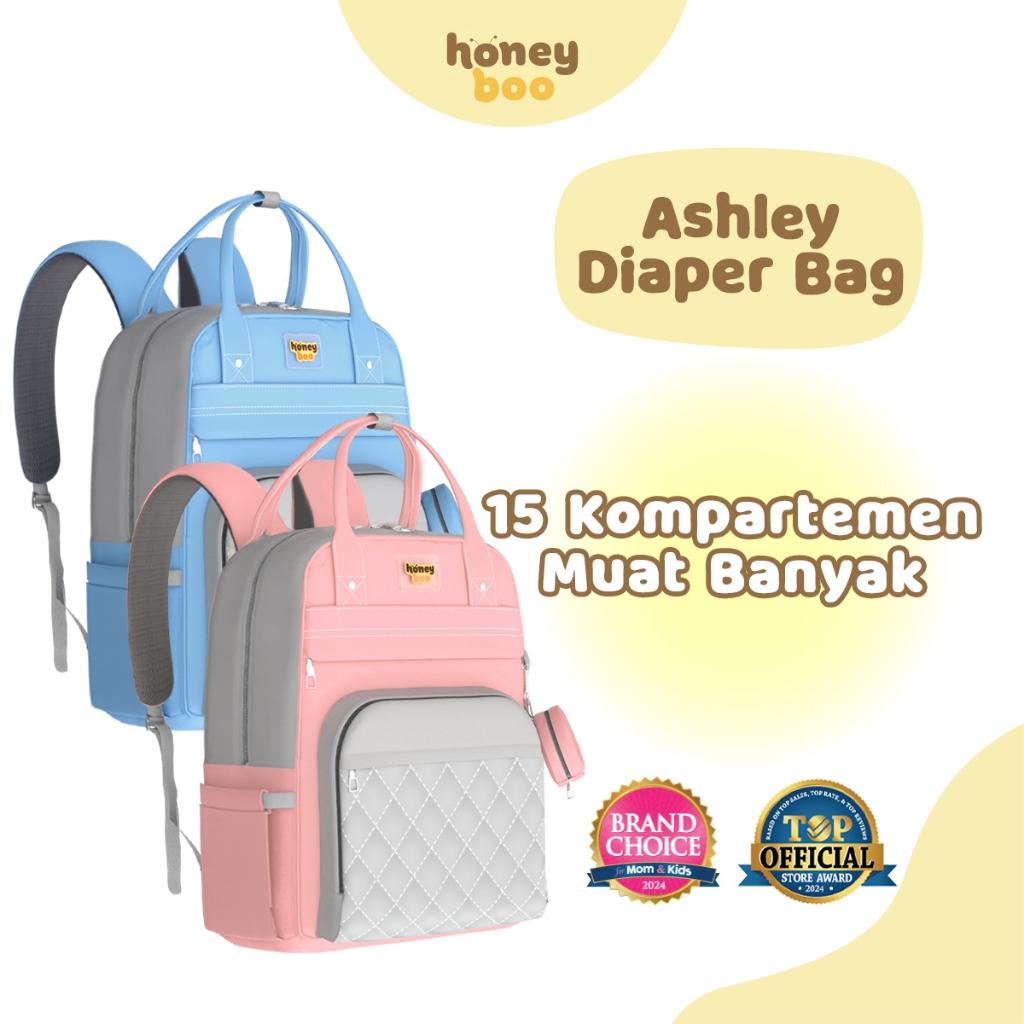 Jual Honey Boo - Ashley Diaper Bag Tas Bayi Ransel Tas Perlengkapan ...