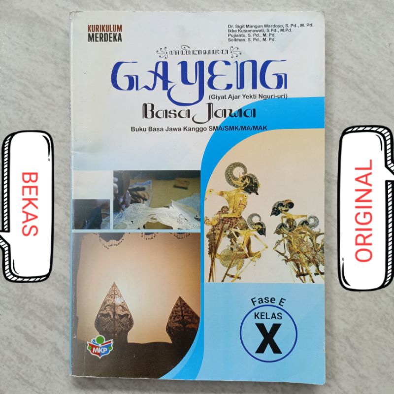 Jual Buku Gayeng Basa Bahasa Jawa Fase E Kelas 10 X 1 I SMA MA SMK MAK ...