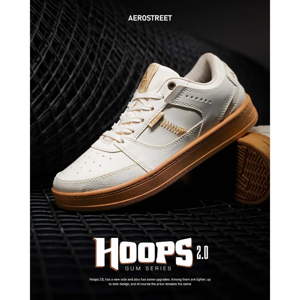 Jual Aerostreet 37-44 Hoops Low 2.0 Gum Off White Off White - Sepatu ...