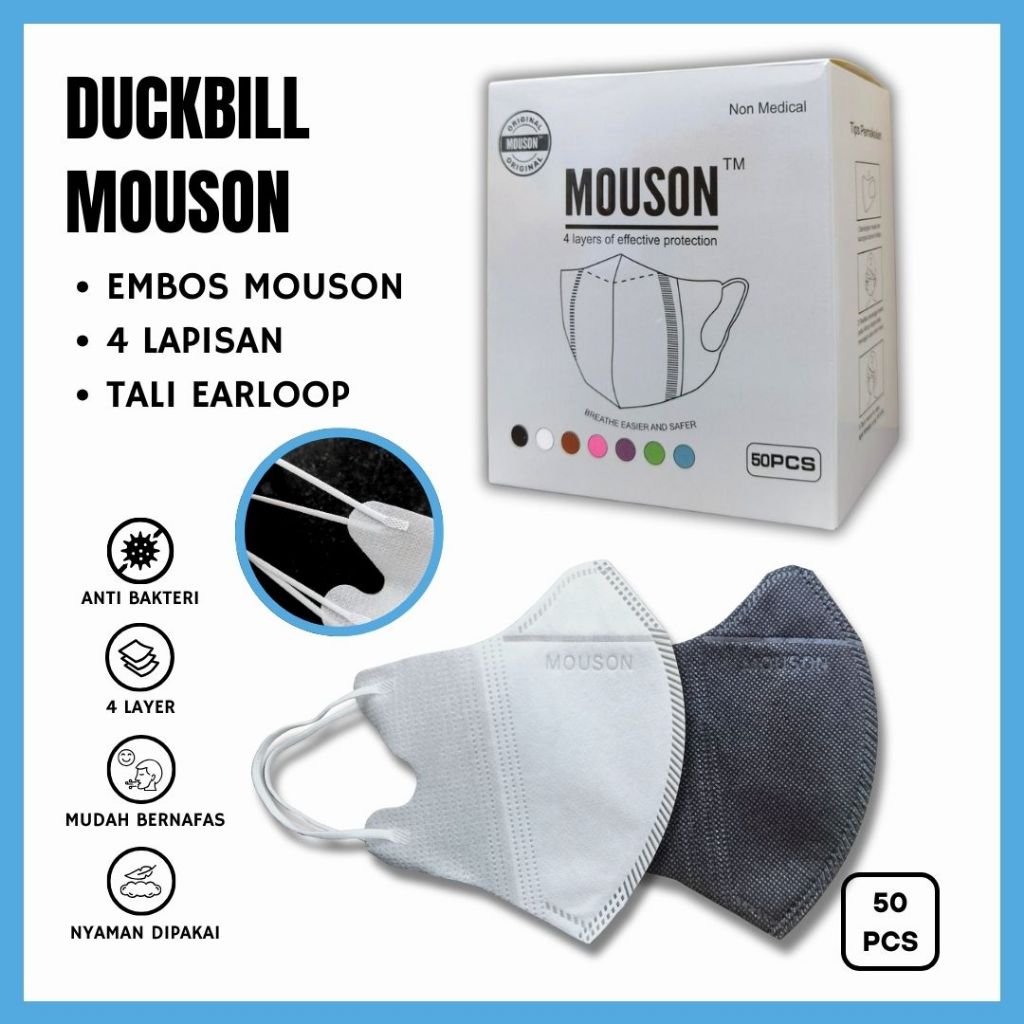Jual Masker Mouson Duckbill 50 Pcs - Masker Duckbill 50 Pcs - Masker Duckbill 50 Pcs Warna Warni ...