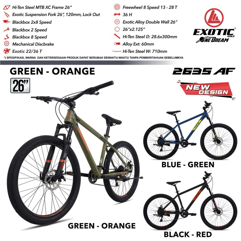 Jual Sepeda Gunung MTB 26 Inch Exotic 2635 AF By Pacific Terbaru murah ...