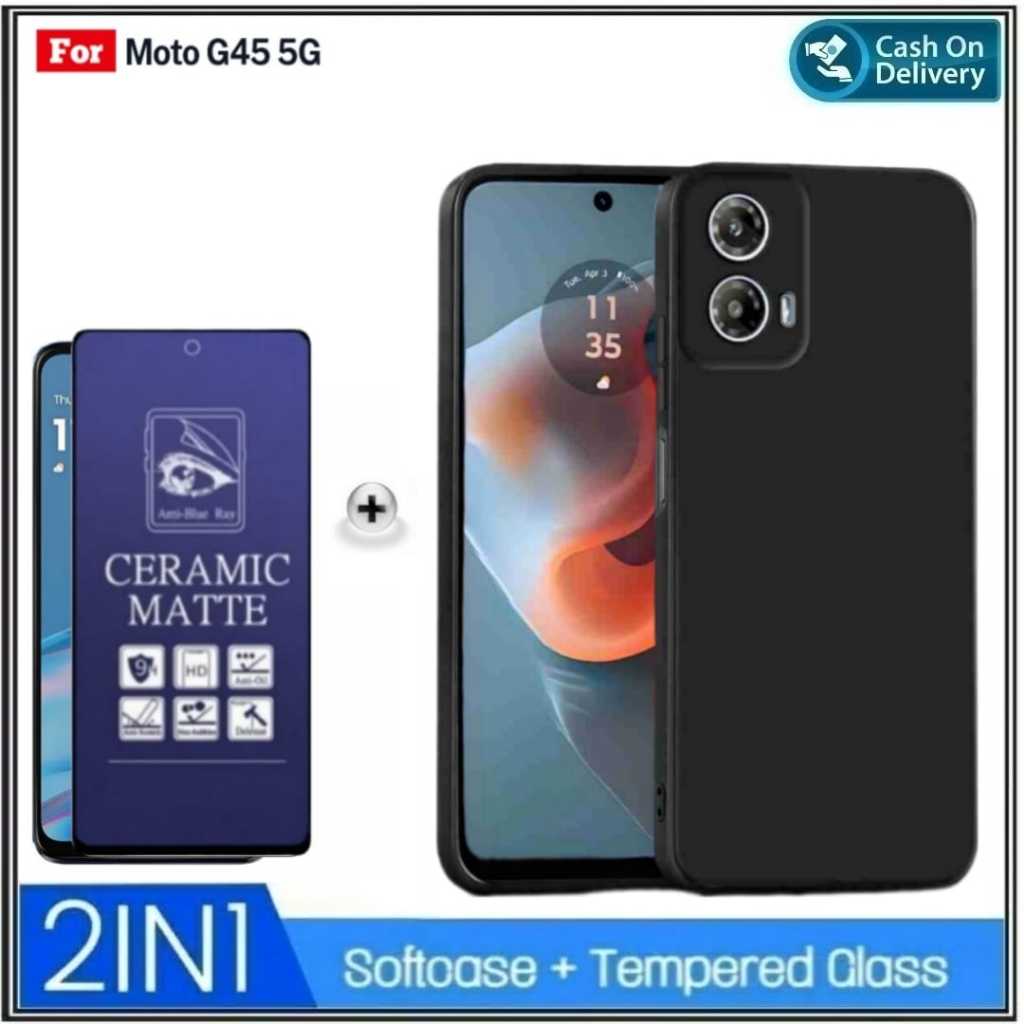Jual PAKET Soft Case Motorola MOTO G45 SoftCase Premium Dove Matte ...