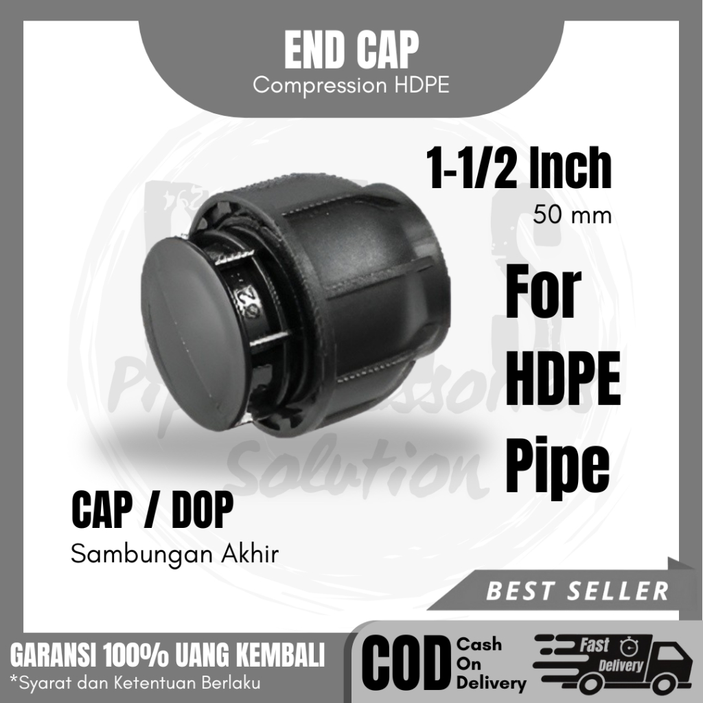 Jual End Cap / Dop Compression 50mm atau 1-1/2 Inch Sambungan / Fitting ...