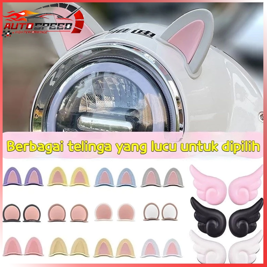Jual Kuping kucing helm aksesoris sticker stiker telinga ornamen ...