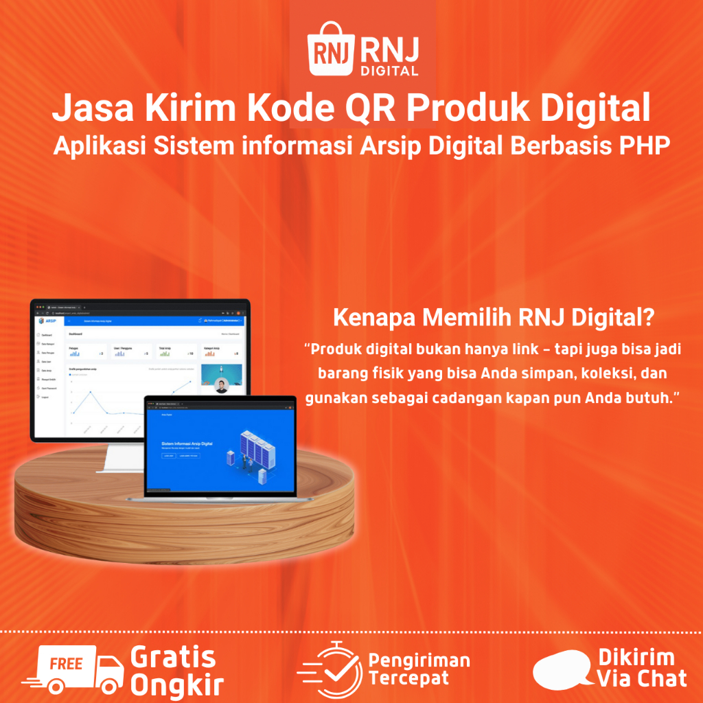 Jual Jasa Kirim Kode QR Produk Digital Aplikasi Sistem informasi Arsip ...