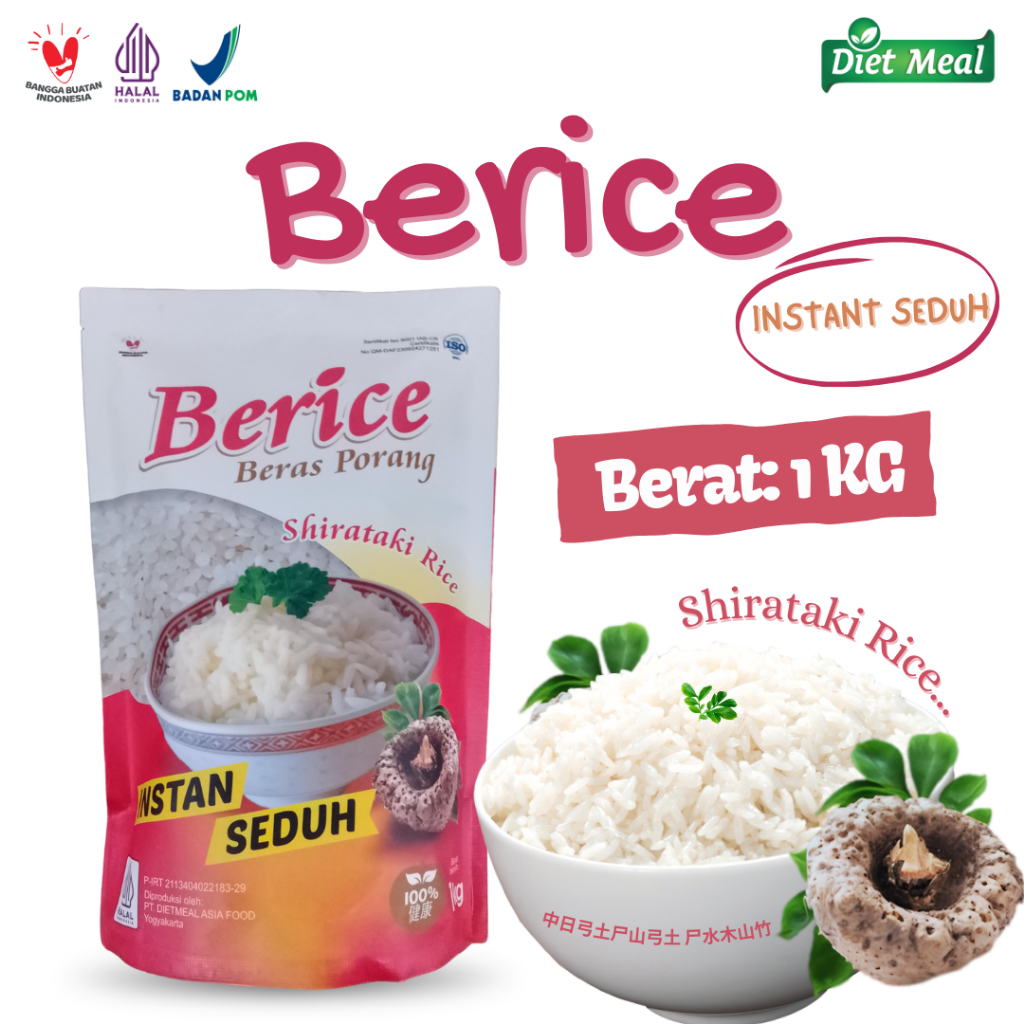 Jual Beras Porang Shirataki BERICE berat 1 KG | Shopee Indonesia