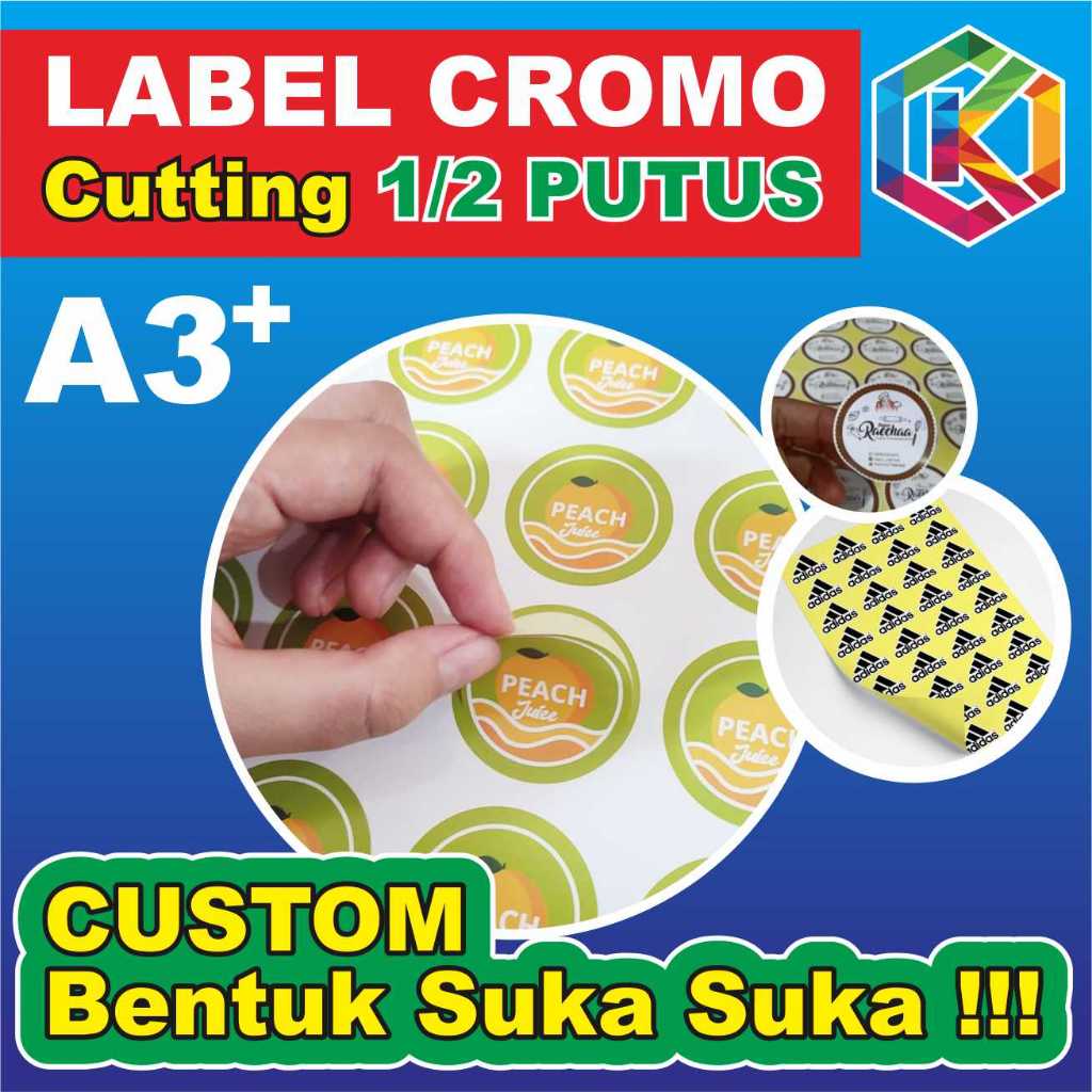Jual Stiker Cromo Kiss Cut (LABEL MAKANAN) | Shopee Indonesia