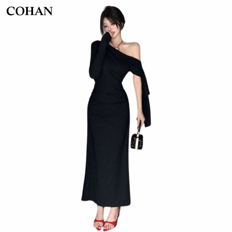 Jual Cohan DR9226 Dress One Shoulder Maxi Elegant | Shopee Indonesia