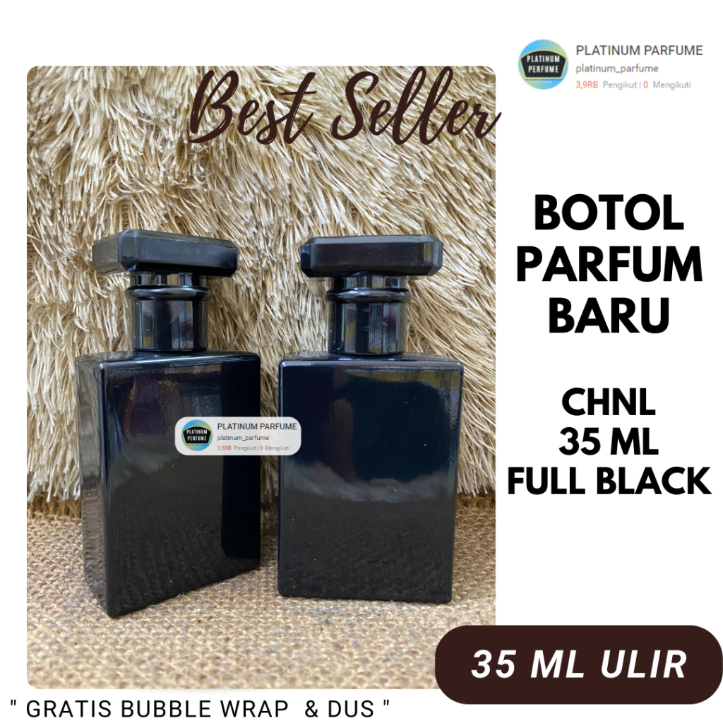 Jual Botol Parfum CHANEL 30 ML BARU Ulir/Drat FULL HITAM - BOTOL PARFUM ...