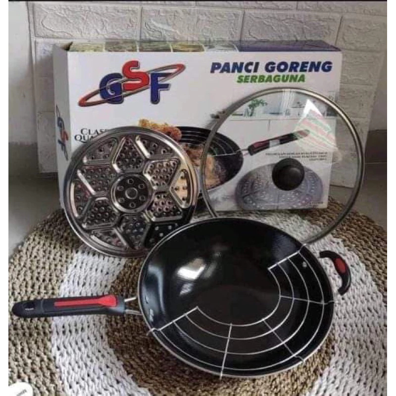 Jual Panci gsf tutup dan sarang/anci GSF 32 cm / Aluminium Tebal ...