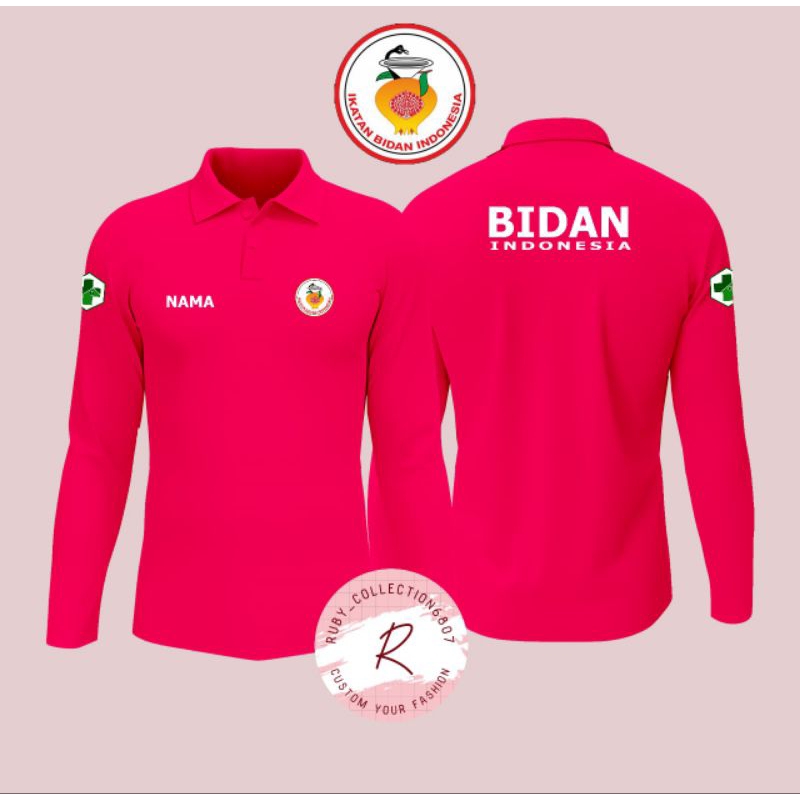 Jual KAOS KERAH MODEL POLO BISA CUSTOM SUKA-SUKA@BIDAN@SEDIA LENGAN ...