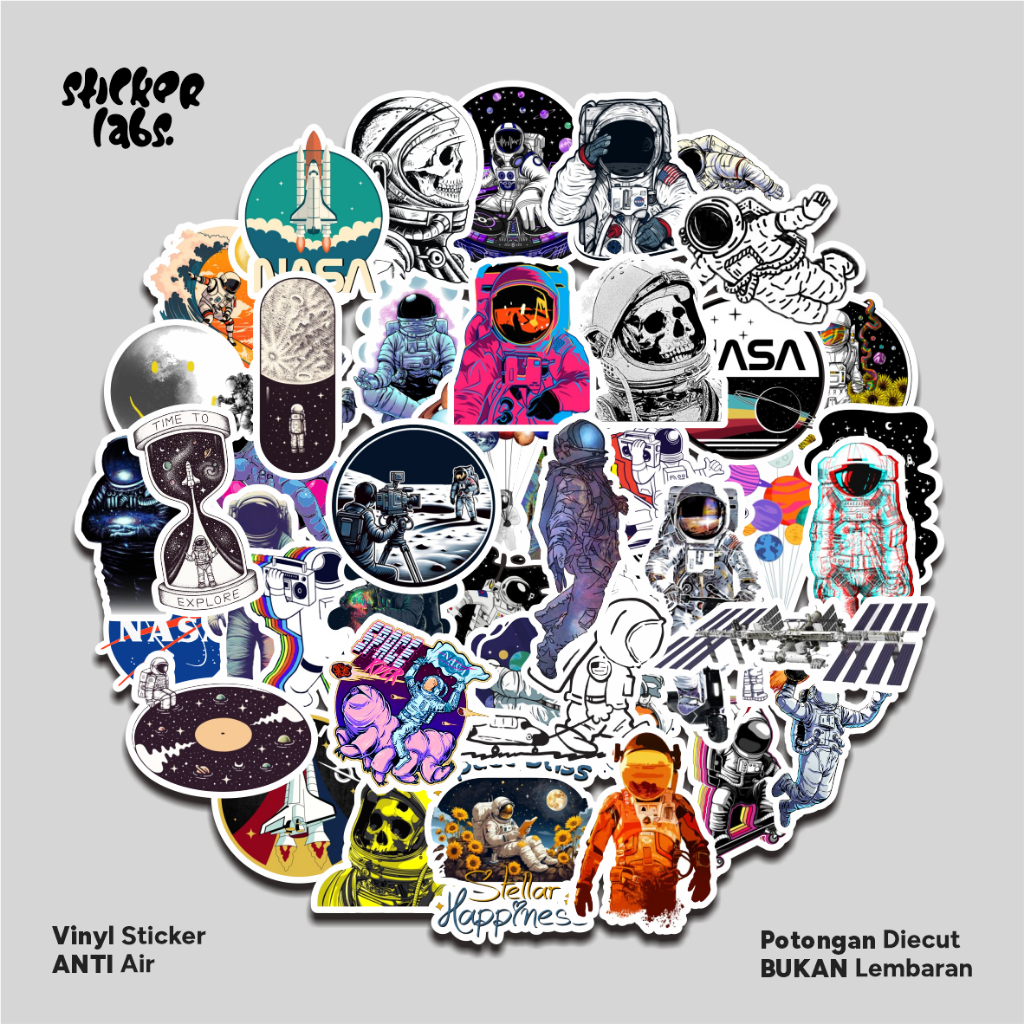 Jual Stiker Astronot Helm Space Aesthetic Casing Vinyl Laptop Buku ...