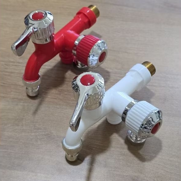Jual KRAN CABANG PVC ISCO 1/2" INCH KRAN SHOWER KRAN DOBEL ISCO PER 1 ...