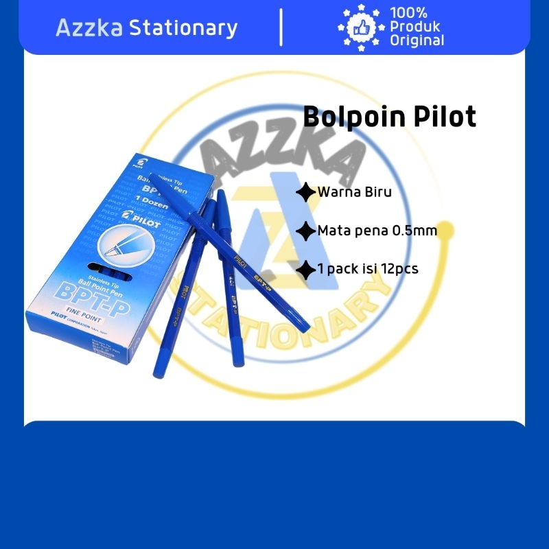 Jual Bolpoin/Pulpen Pilot Biru 0.5mm (1pack) | Shopee Indonesia