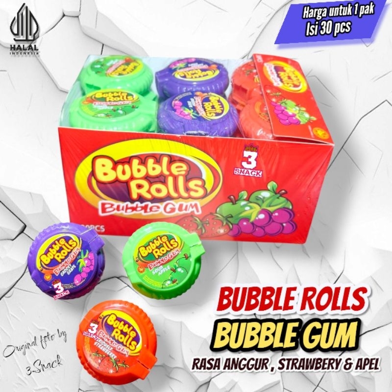 Jual PERMEN BUBBLE GUM ROLL 1 BOX ISI 30 | Shopee Indonesia