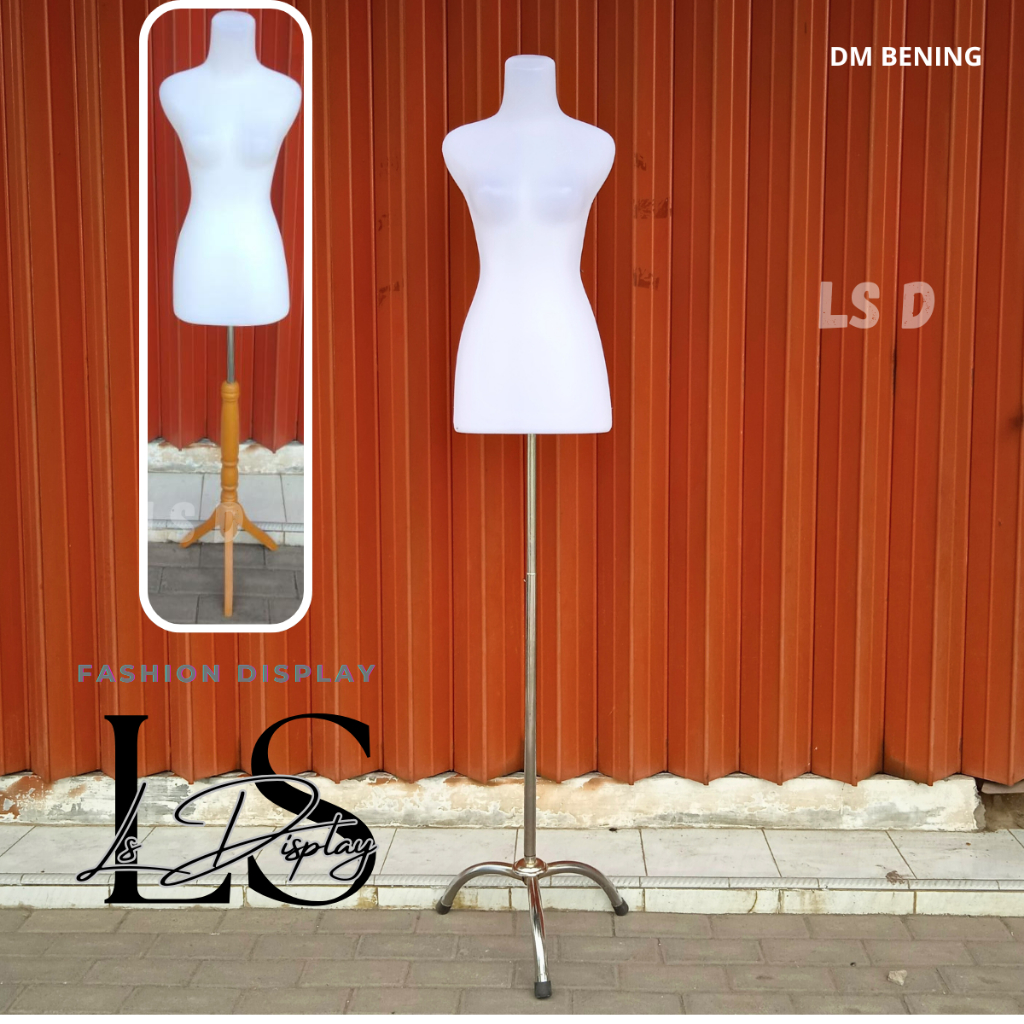 Jual [PREMIUM] Manekin Wanita Body Dm putih tebal + Tiang | Patung Baju ...