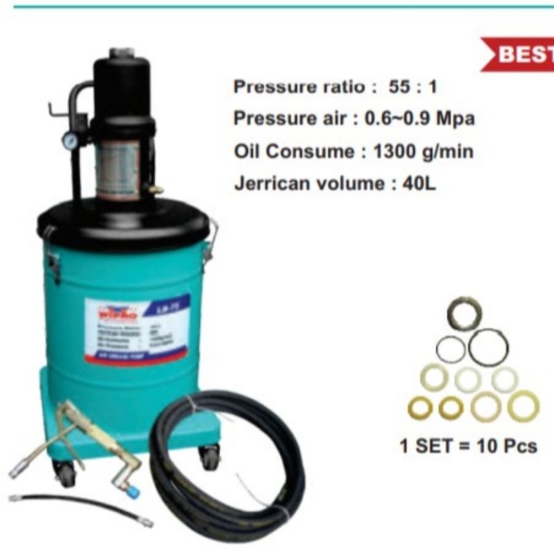 Jual air lubricator grease 40L wipro/alat pompa gemuk tenaga angin ...