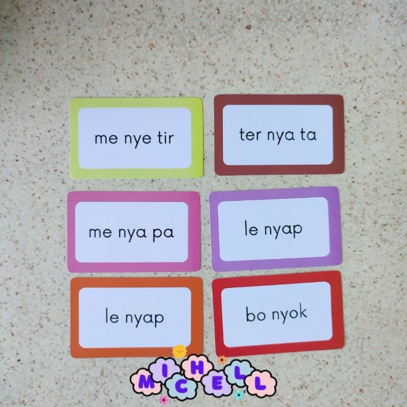 Jual Flash Card Belajar Membaca Double Konsonan "ng" dan "ny" - kartu ...