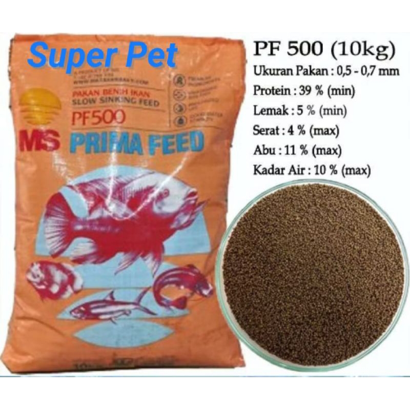 Jual Pelet Ikan PF 500 Pakan Benih Ikan Prima Feed | Shopee Indonesia