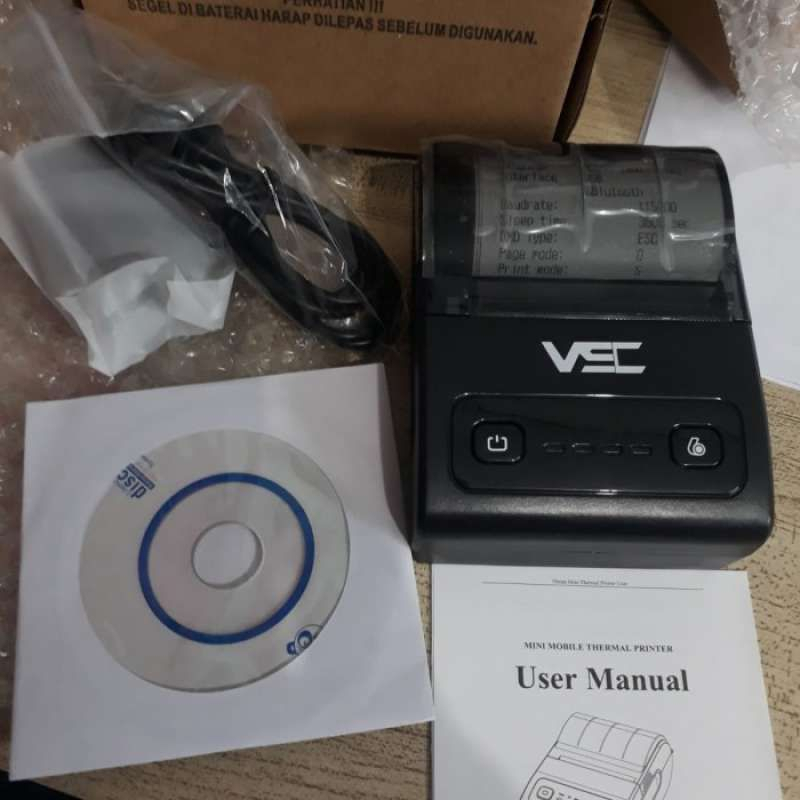 Jual PRINTER THERMAL BLUETOOTH VSC MP-58C RPP02 58MM PORTABLE PRINT STRUK KASIR SUPPORT SEMUA ...