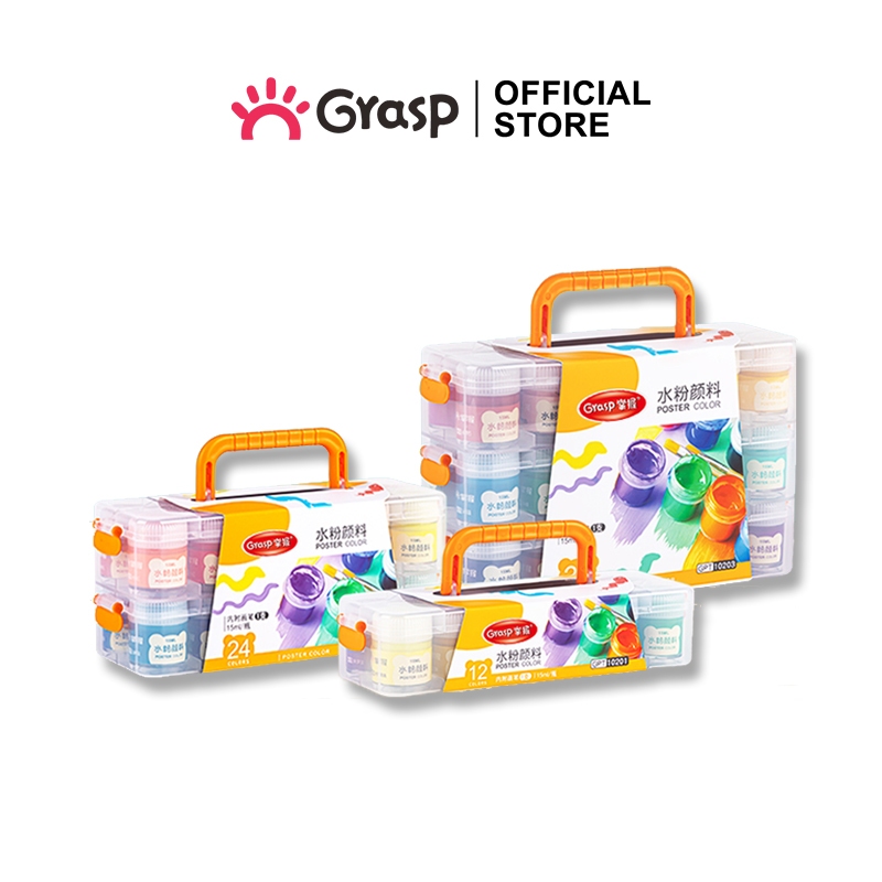 Jual GRASP Cat Poster Color Gouache Lukis Kuas 12/24/36c Warna Free ...