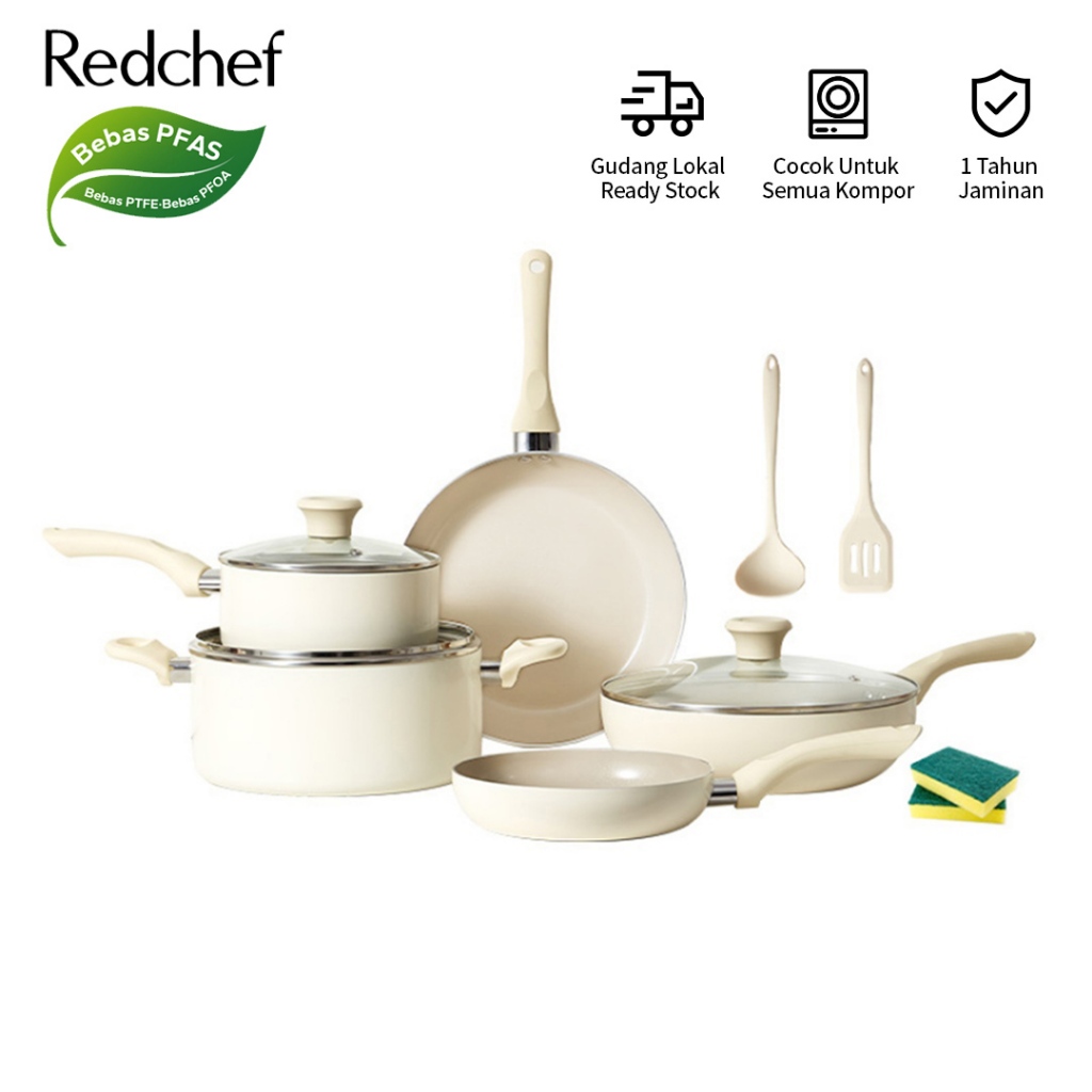 Jual Redchef Set Peralatan Masak Anti Lengket Keramik Rock 12-Piece ...