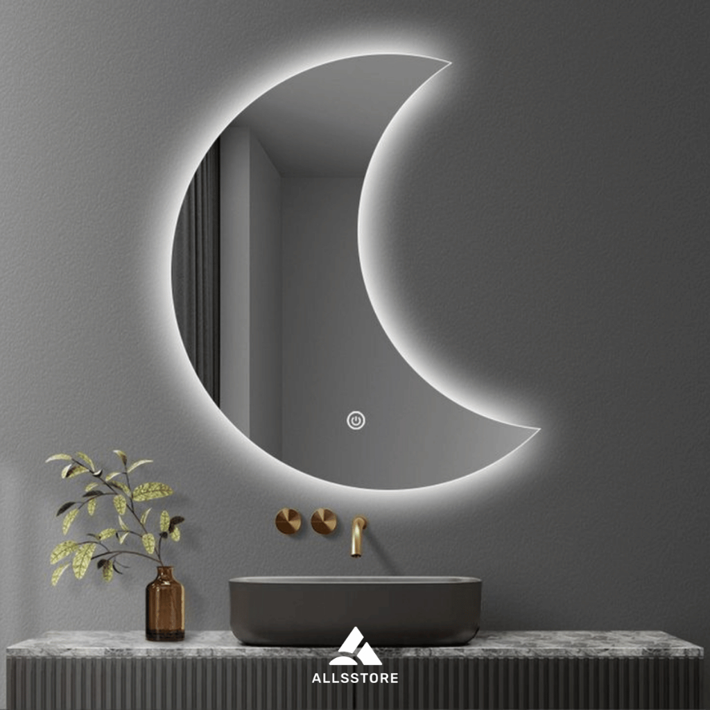 Jual Cermin Motif Moonlight/Bulan Sabit Aesthetic LED Dinding | Shopee ...