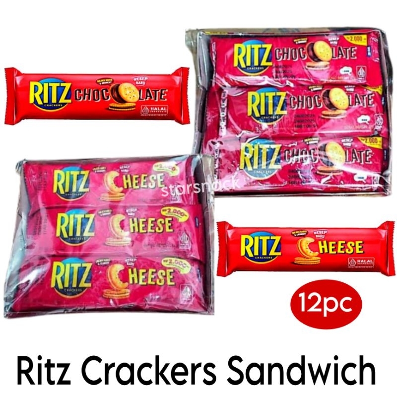 Jual Ritz crackers keju coklat Sandwich isi 12pc | Shopee Indonesia