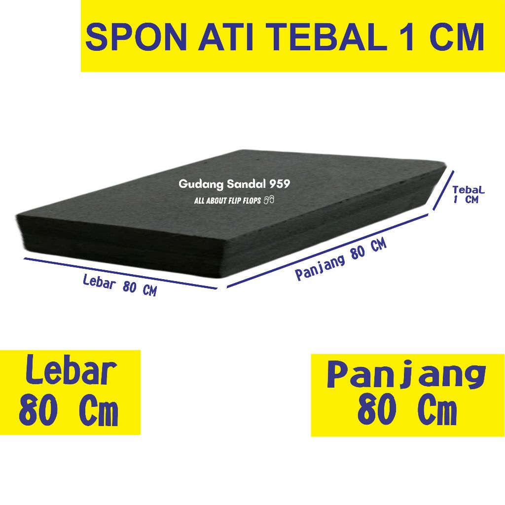 Jual SPON ATI / BUSA ATI TEBAL 1 CM HITAM UKURAN 80 CM X 80 CM | Shopee ...