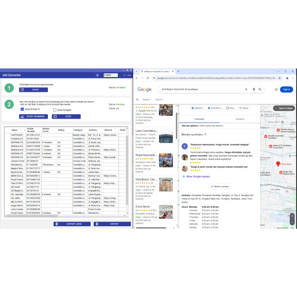 Jual Penarik Data Otomatis dari GMap | Shopee Indonesia