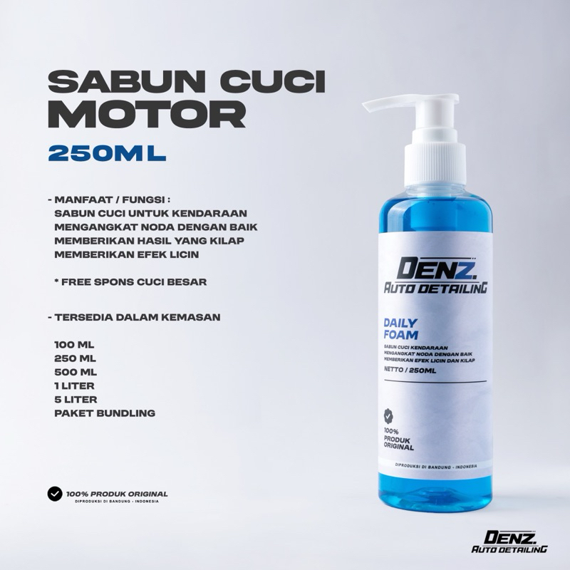 Jual DAILY FOAM SHAMPO MOTOR MOBIL PH BALANCE DENZ AUTO DETAILING ...